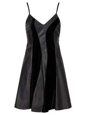Emporio Armani Sleeveless V-neck Mini Dress - Black