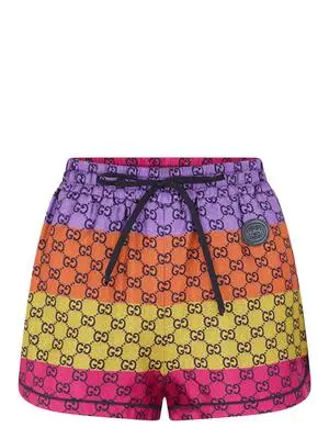 GUCCI Gucci Monogram Print Drawstring Shorts