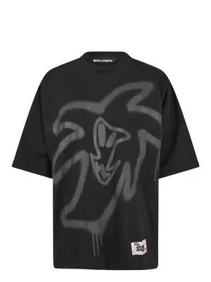 Palm Angels Crew-neck Short-sleeve T-shirt - Black