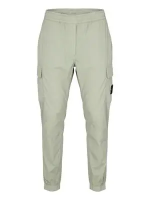 Stone Island Cargo Track Pants With Logo Patch - Gray