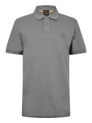 Hugo Boss Logo Short-sleeve Polo Shirt - Gray