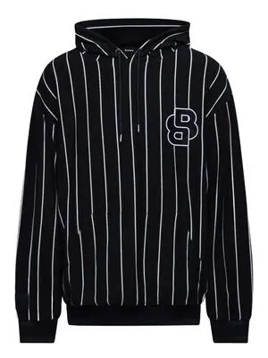 Hugo Boss Sullivan Striped Hoodie - Black