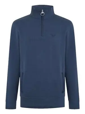 Barbour Long-sleeved Stand-up Collar Sweatshirt - Navy
