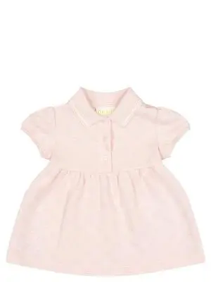 Gucci Collared Embroidered Dress - Pink