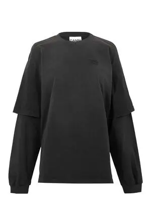 GANNI Ganni Long Sleeve Layered T-Shirt