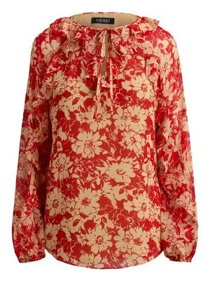 RALPH LAUREN Ralph Lauren Long Sleeve Printed Blouse