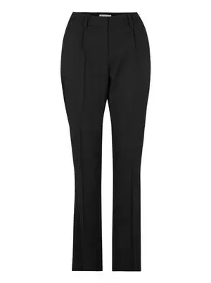 Balenciaga High-waisted Slim-fit Trousers With Front Pleats - Black