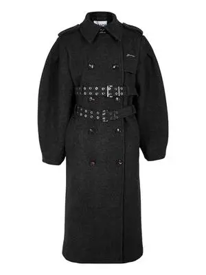 GANNI Long Coat - Black