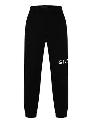 Givenchy Giv Closed Hem Fleece Slim Fit Joggers - Black