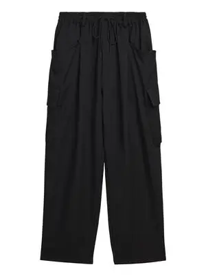 Y3 Wide Leg Cargo Pants - Black