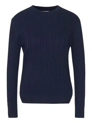 Barbour Long-sleeved Cable Knit Sweater - Black