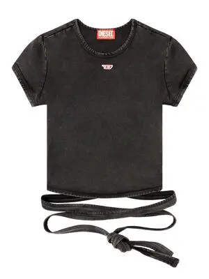 DIESEL® Diesel Denim-Style Wrap Top Black