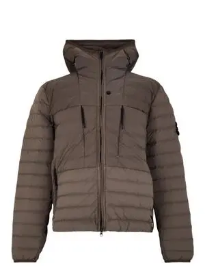 Stone Island Duck Down Full Zip Medium Puffer Jacket - Brown