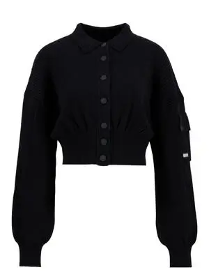 Barbour International Gigi Knitted Bomber - Black