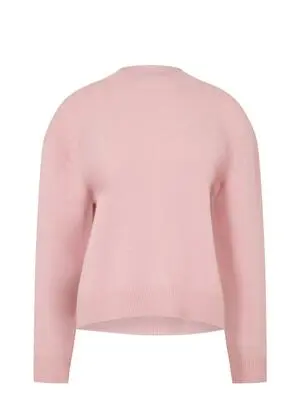 ANINE BING Long Sleeve Ribbed Trim Sweatshirt - Pink