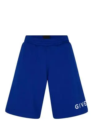 Givenchy Fit Fleece Jogger Shorts - Blue