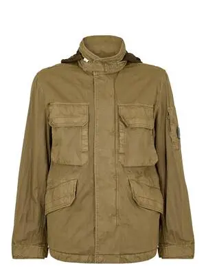 C.P. COMPANY Stand Collar Multi-pocket Utility Jacket - Brown