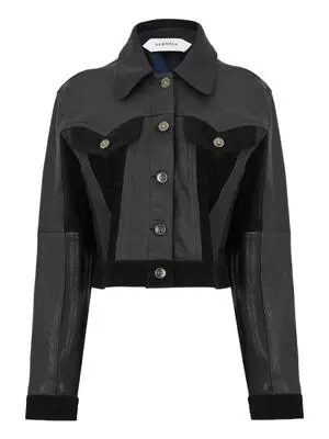 VERSACE Versace Leather Slim Blouson Jacket