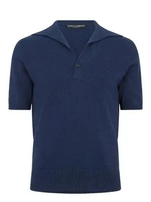 Dolce & Gabbana Minimalist Short-sleeve Polo Shirt - Blue