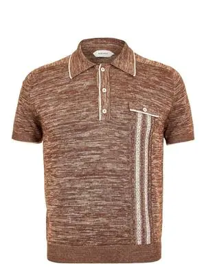 VERSACE Knitted Short Sleeve Polo Shirt