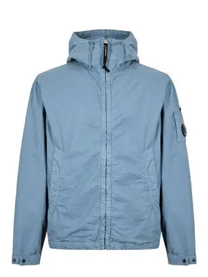 C.P. COMPANY Hooded Jacket With Lens Detail - Blue
