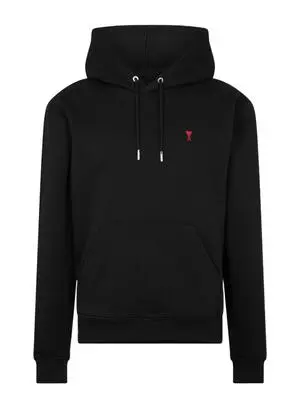 AMI Paris Logo Hoodie - Black