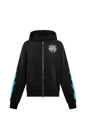 Amiri Ma Flames Zip Hoodie - Black