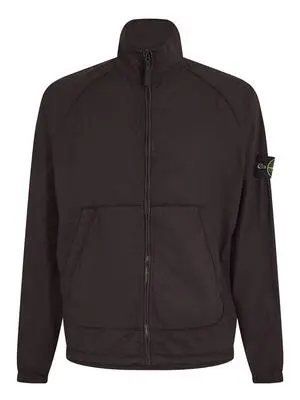 Stone Island Zippered Casual Jacket - Black