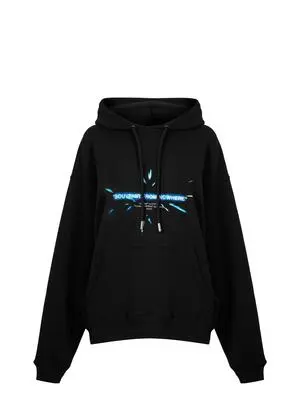 OFF-WHITE Off-White Cotton Oversized Hoodie With Graphic Prints