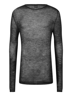 Rick Owens Long Sleeve Knitted T-shirt - Black