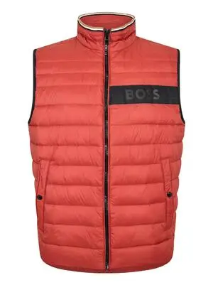 Hugo Boss Quilted Sleeveless Gilet - Red
