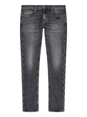 Emporio Armani J06 Slim-fit Trousers - Black
