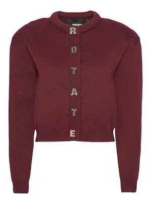 ROTATE BY BIRGER CHRISTENSEN Long Sleeve Knit Cardigan - Red