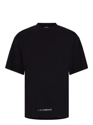 C.P. COMPANY Logo Crew Neck T-shirt Black