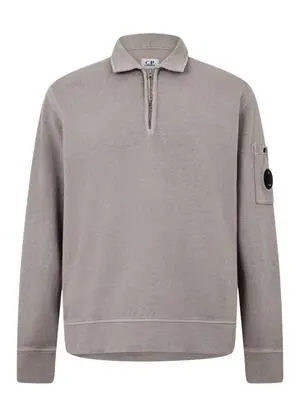 C.P. COMPANY C.P. Company 1/4 Zip Fleece Sweatshirt Gray