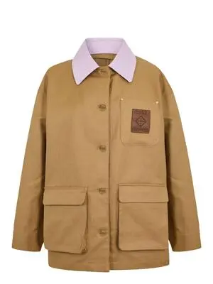 Casablanca Tan Blazer With Contrasting Collar - Brown