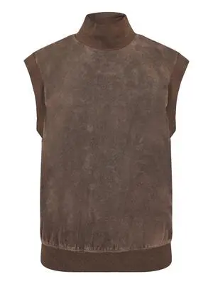 Fear Of God High-neck Ribbed Vest - Brown