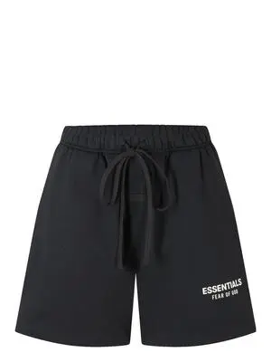 Fear Of God Logo Drawstring Shorts - Black