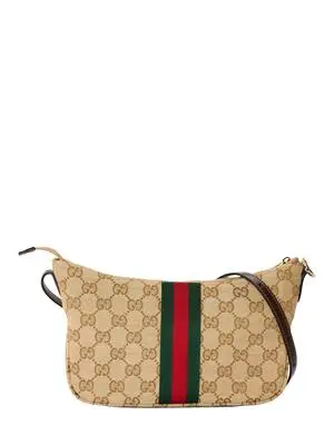 Gucci Monogram Canvas Cross Body Bag - Nude