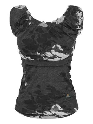 VIVIENNE WESTWOOD Vivienne Westwood Sleeveless Ruched Floral Top