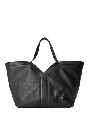 Saint Laurent Black Leather Tote Bag  Black
