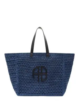 ANINE BING Woven Tote Bag - Blue