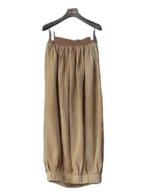 UMA WANG Minimalist Midi Skirt - Tan