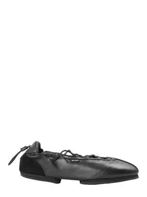Polo Ralph Lauren Lace Up Ballet Flats - Black