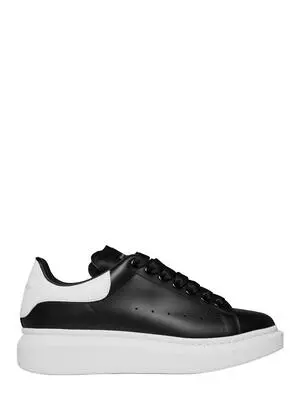 Alexander McQueen Oversized Sole Leather Sneakers - White