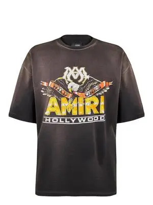 Amiri Dark-toned Vintage-wash T-shirt - Black