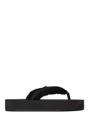 Balenciaga Flat Thong Slippers - Black