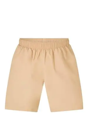Lacoste Elastic Waistband Athletic Shorts With Crocodile Logo - Nude