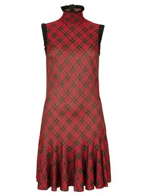 Alexander McQueen Tartan Mini Dress - Red