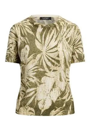Ralph Lauren Ralph Lauren Women's Short Sleeve Printed Knit Top Nude